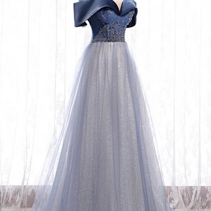 Shiny A Line Long Prom Dress Evening Dress on Luulla