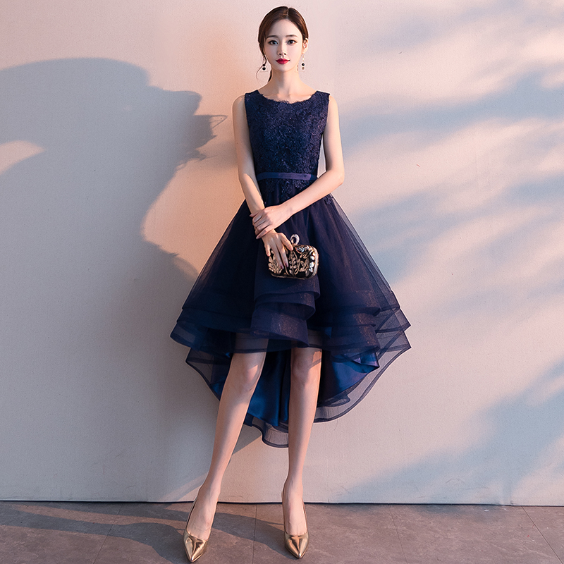 Blue Tulle Lace Short Prom Dress On Luulla