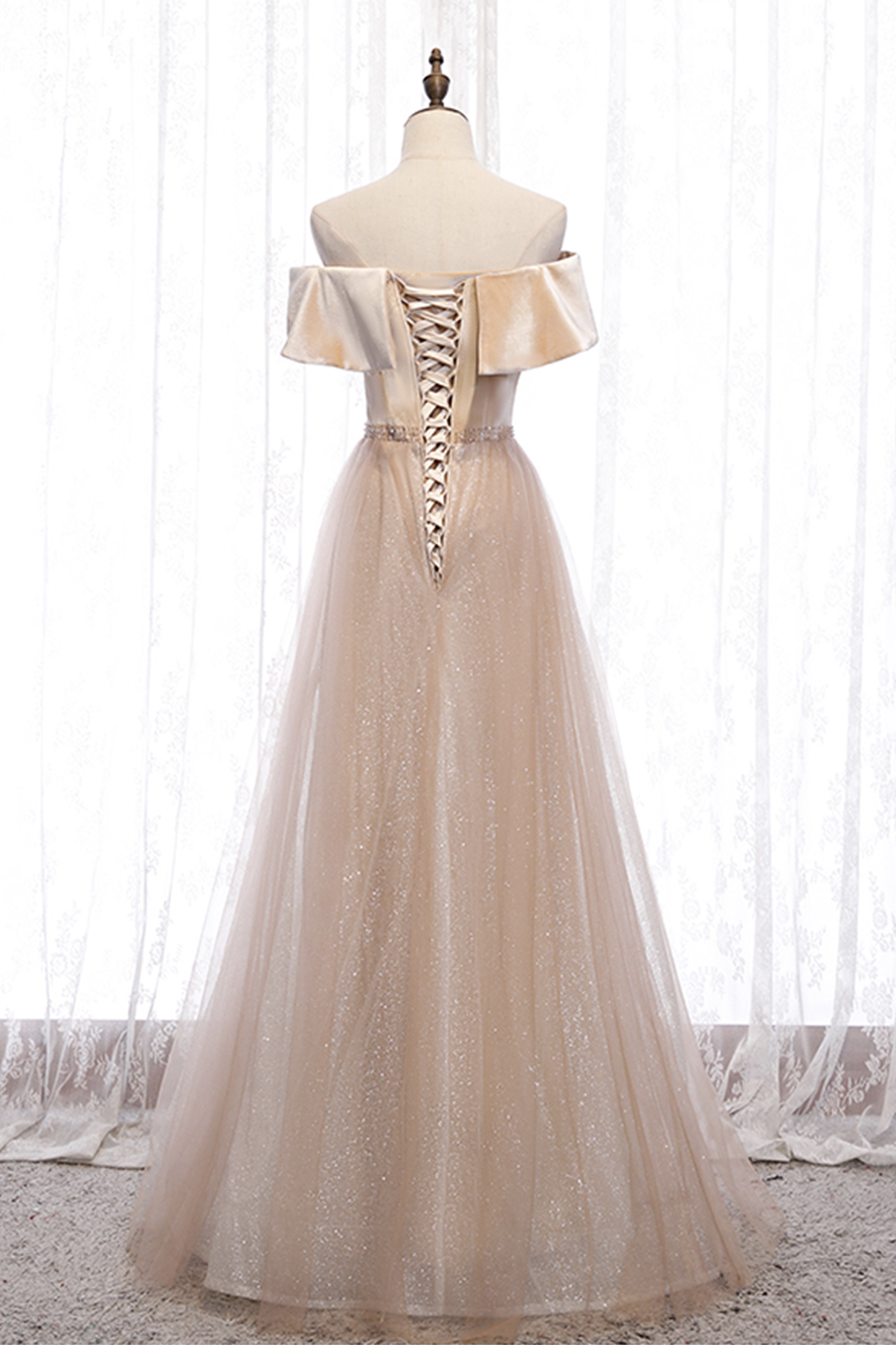 Shiny A Line Long Prom Dress Evening Dress on Luulla