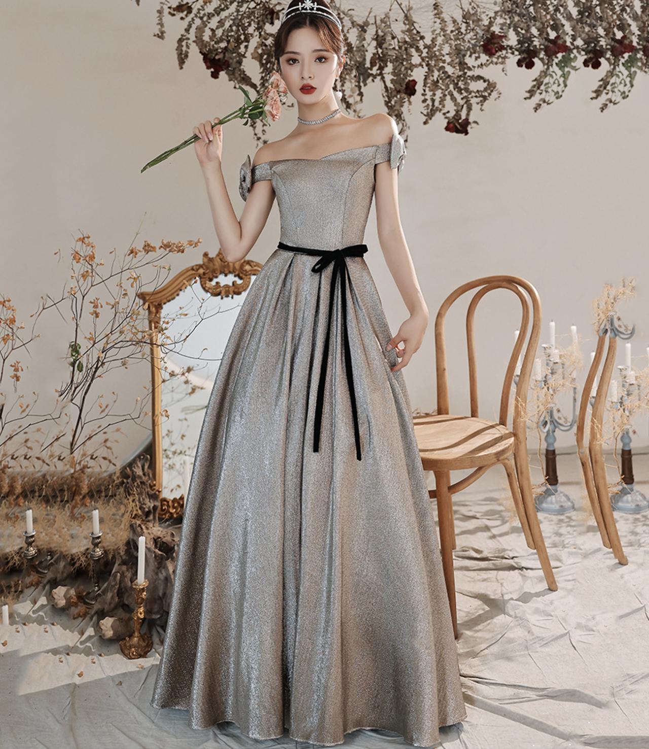 Simple Satin Long Prom Dress A Lin Eevening Gown on Luulla