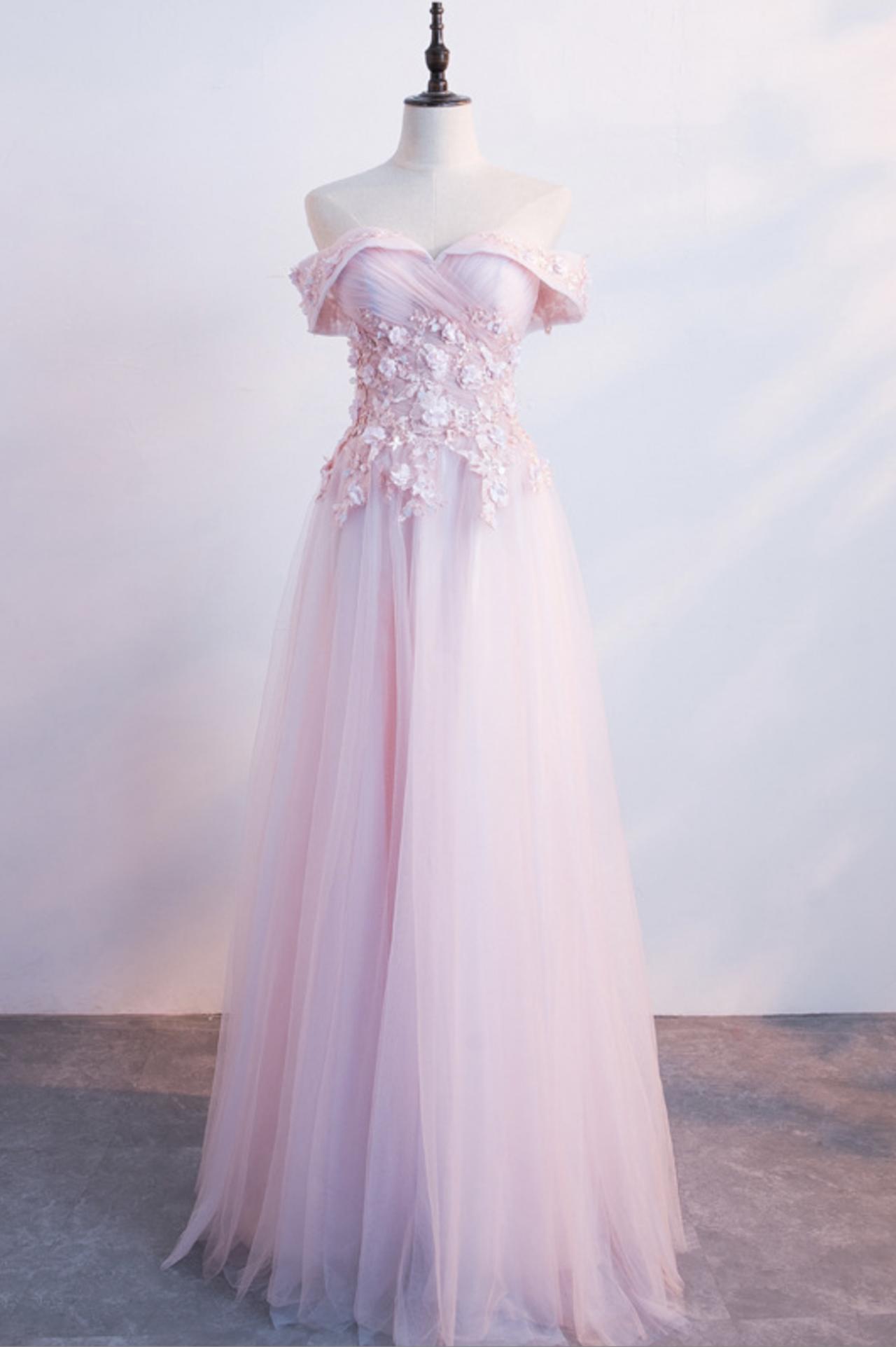 Cute Tulle Lace Long Prom Dress A Line Evening Dress on Luulla