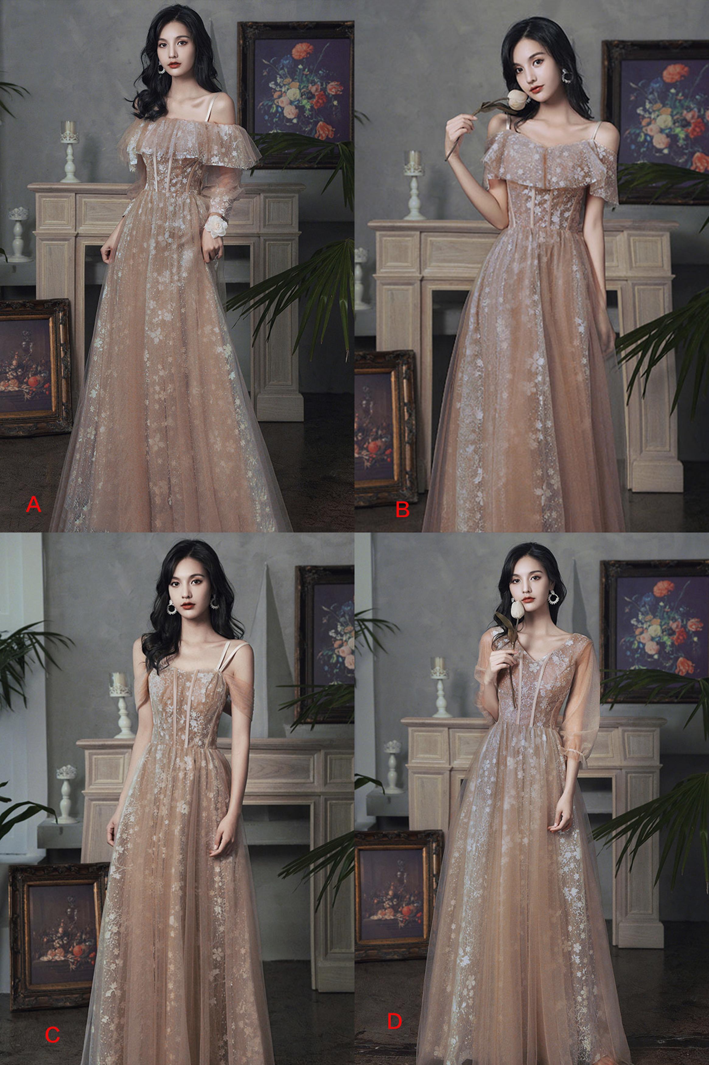 Cute Tulle Lace Long Prom Dress A Line Evening Dress on Luulla